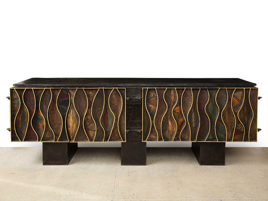 Wavy Front Cabinet by Paul Evans Donzella LTD